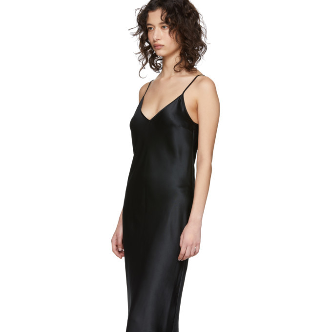 Joseph Black Silk Satin Dress Joseph