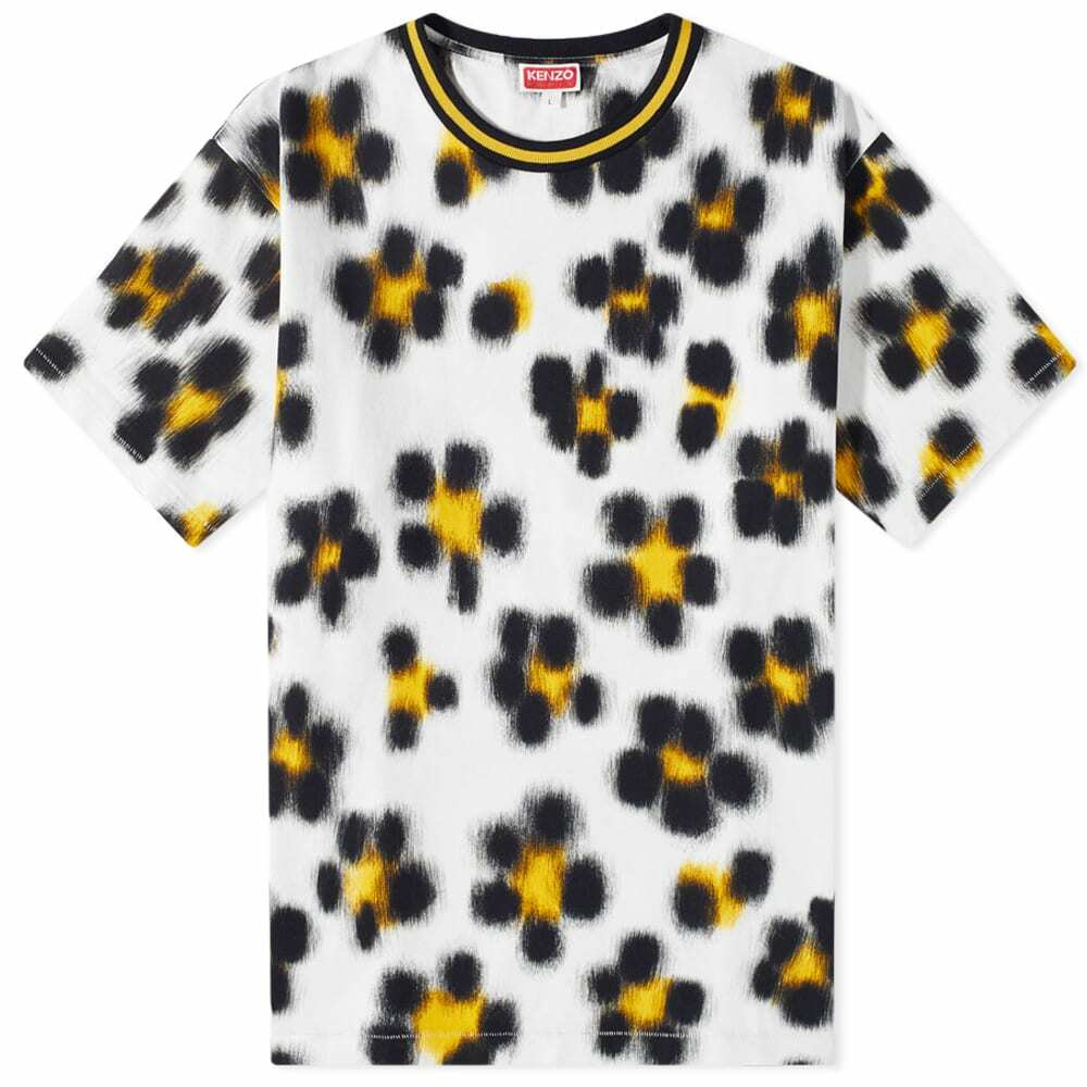 Kenzo Paris Men's Hana Leopard Classic T-Shirt in Off White Kenzo