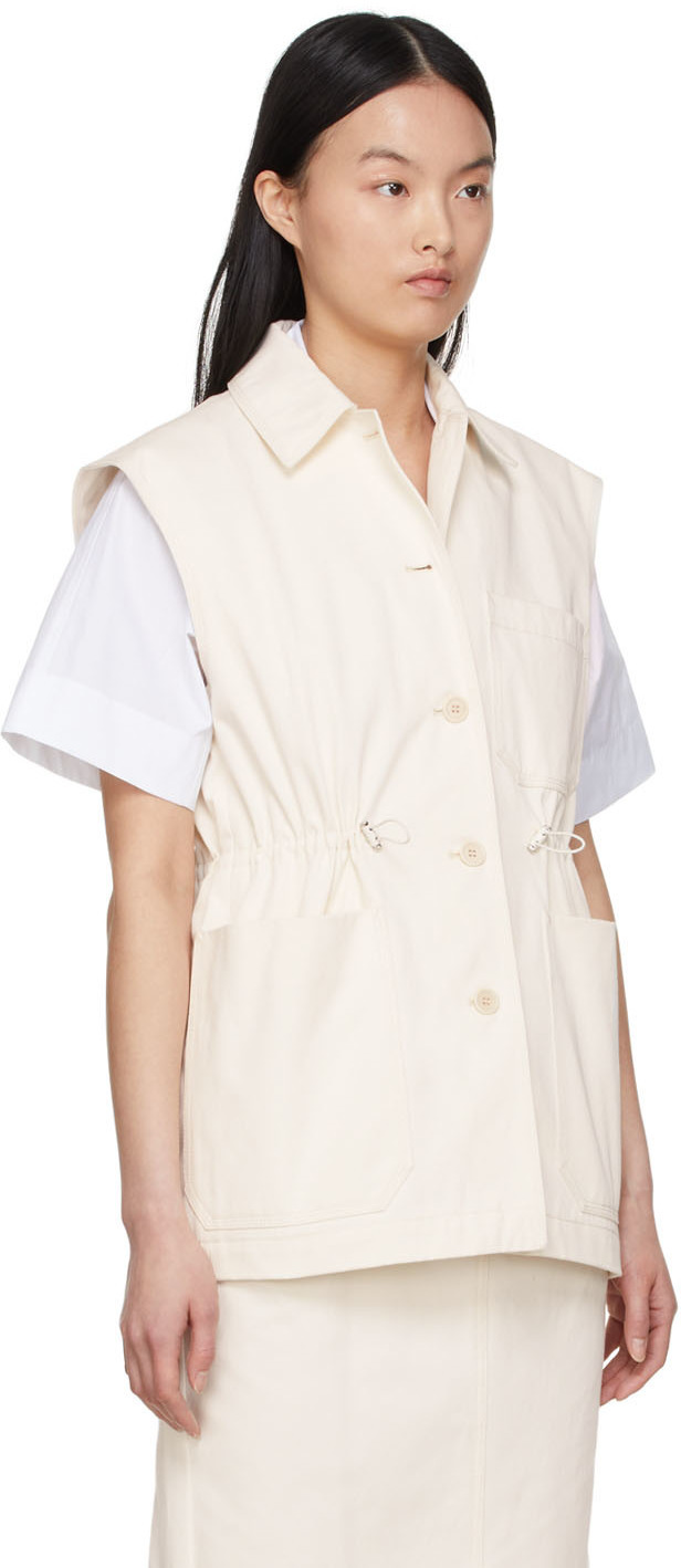 Sportmax Off-White Cotton Vest Sportmax