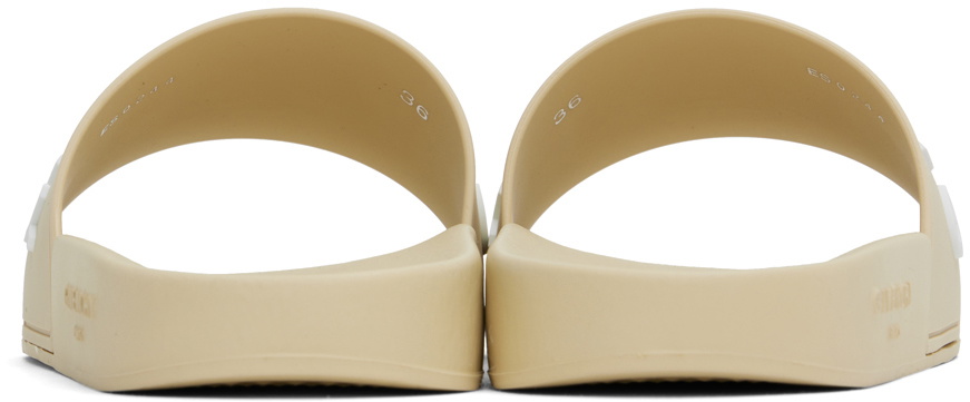 Givenchy Beige Rubber Slides Givenchy