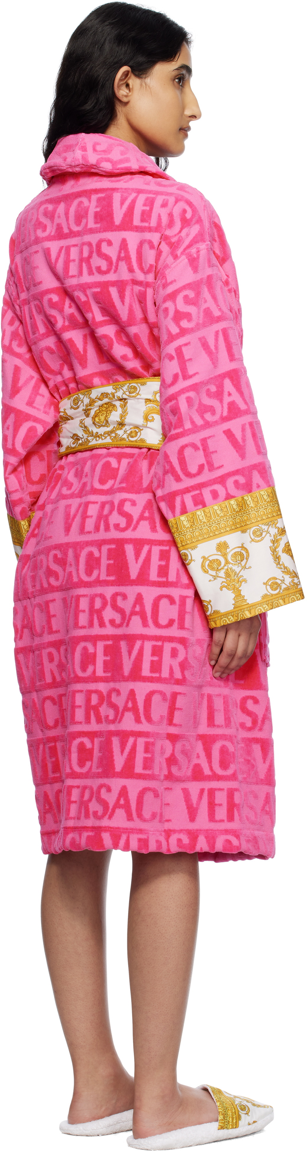 Versace Underwear Pink 'I Heart Baroque' Bathrobe Versace Underwear