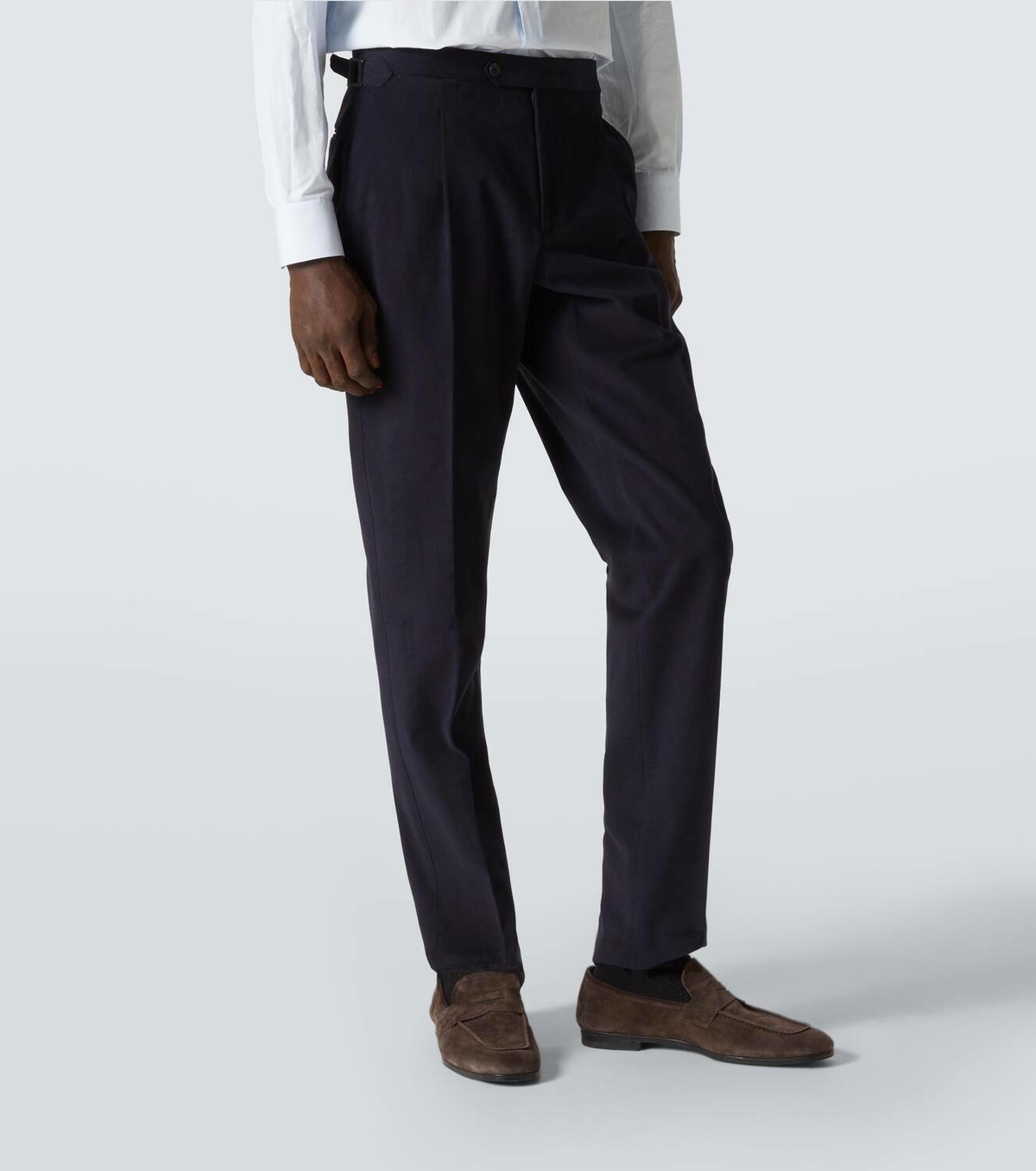 Thom Sweeney Double-breasted brushed cotton suit Thom Sweeney