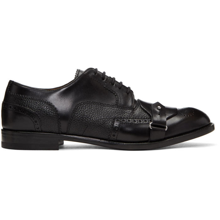 Alexander McQueen Black Buckle Toe Brogues Alexander McQueen