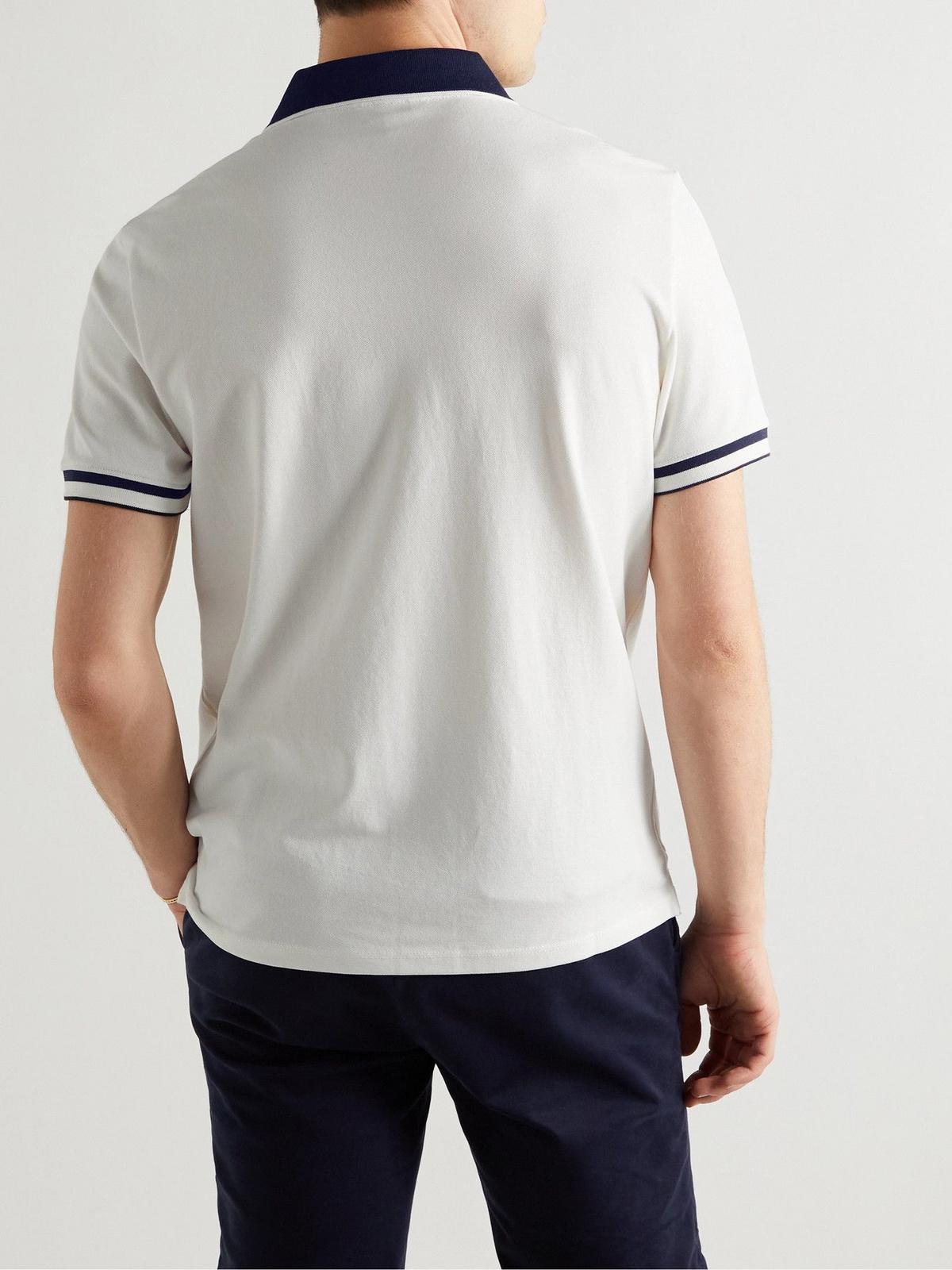 Club Monaco - Slim-Fit Stretch-Cotton Piqué Polo Shirt - White Club Monaco