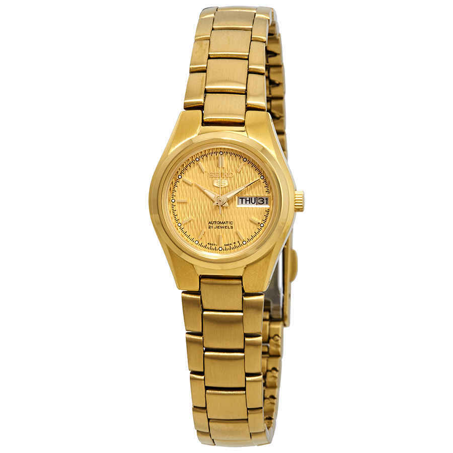 Seiko Series 5 Automatic Gold Dial Ladies Watch SYMC18 Seiko