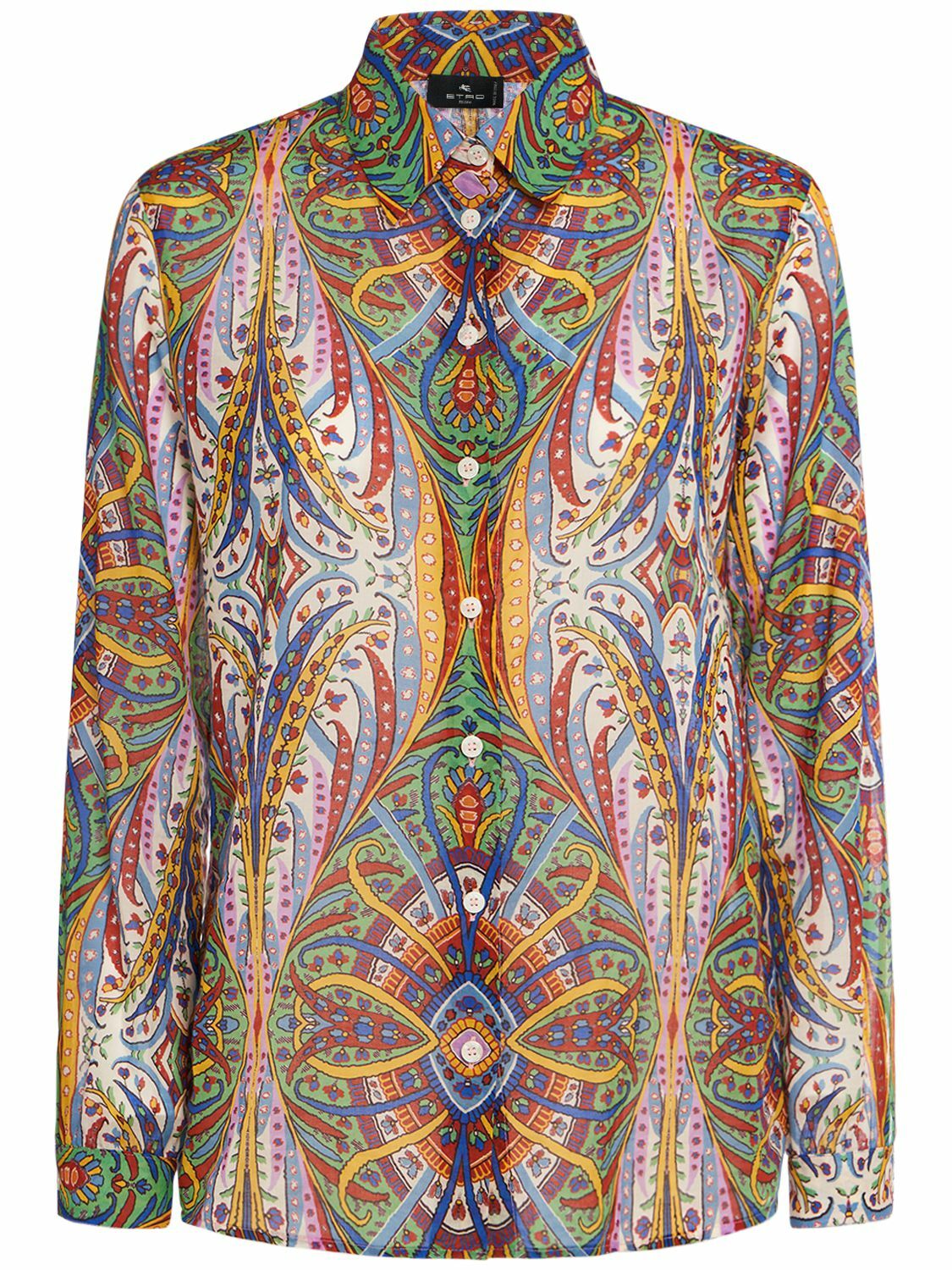 ETRO - Printed Cotton Long Sleeve Shirt Etro