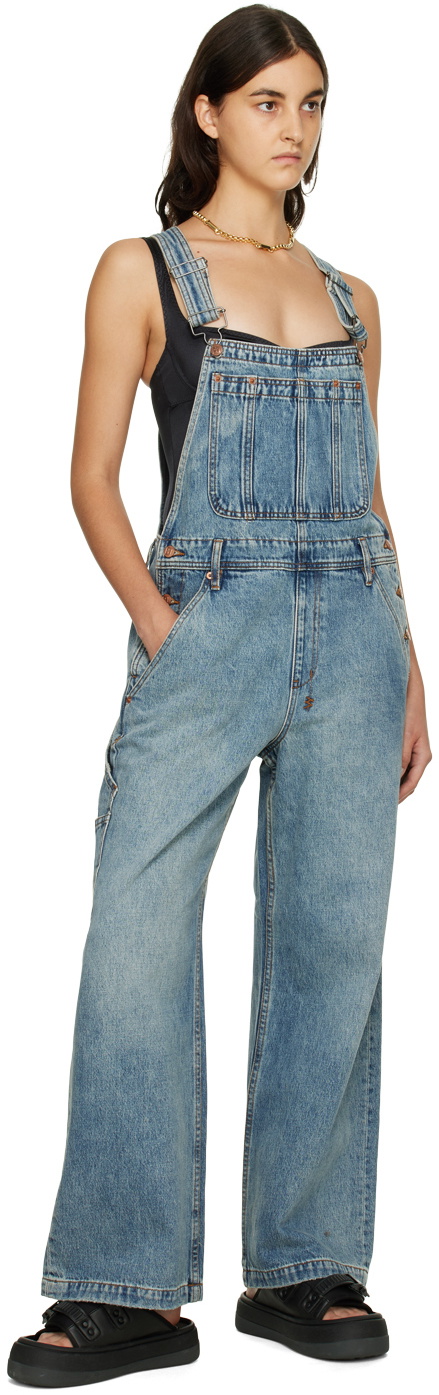 Ksubi Blue Easy Overalls Ksubi