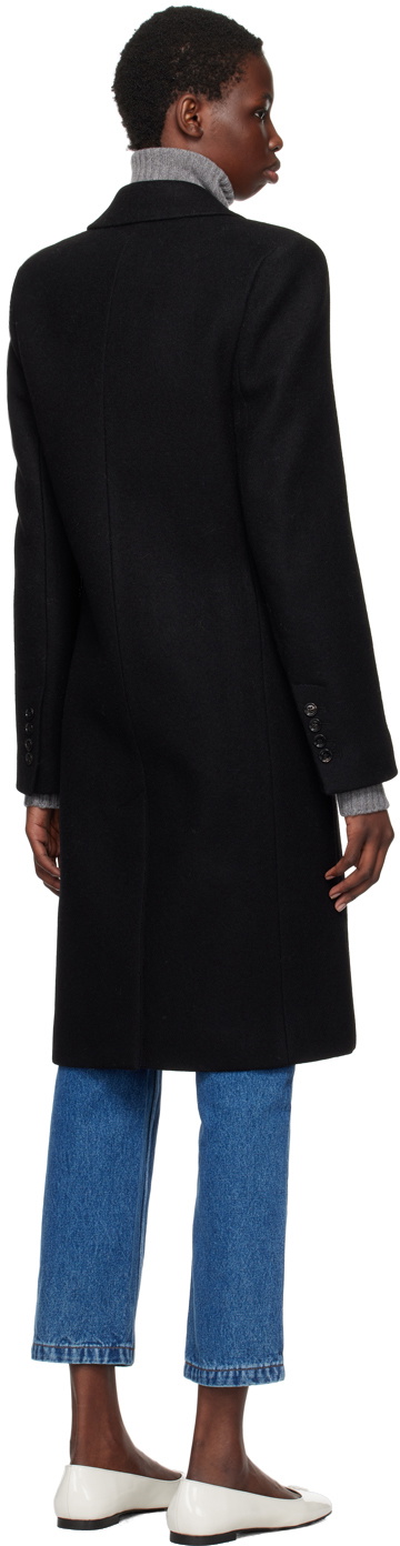 AMI Paris Black Two-Button Coat AMI