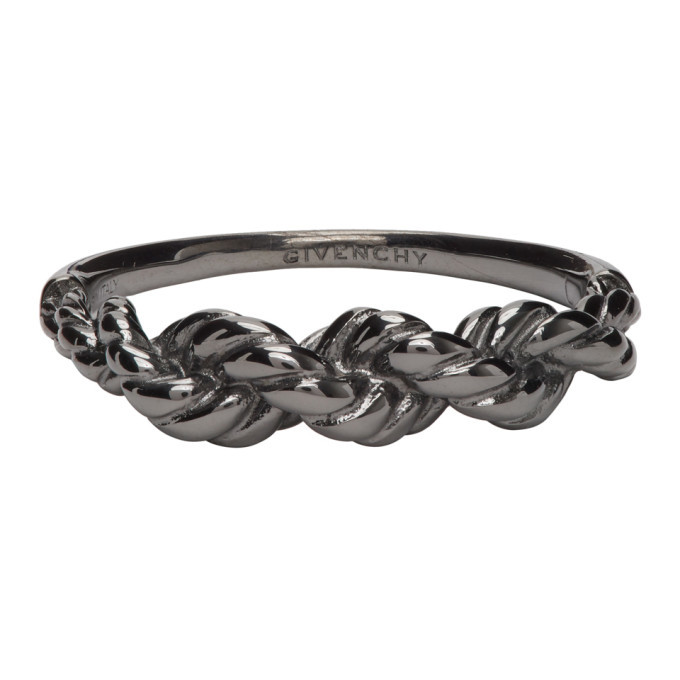 Givenchy Black Braided Ring Givenchy