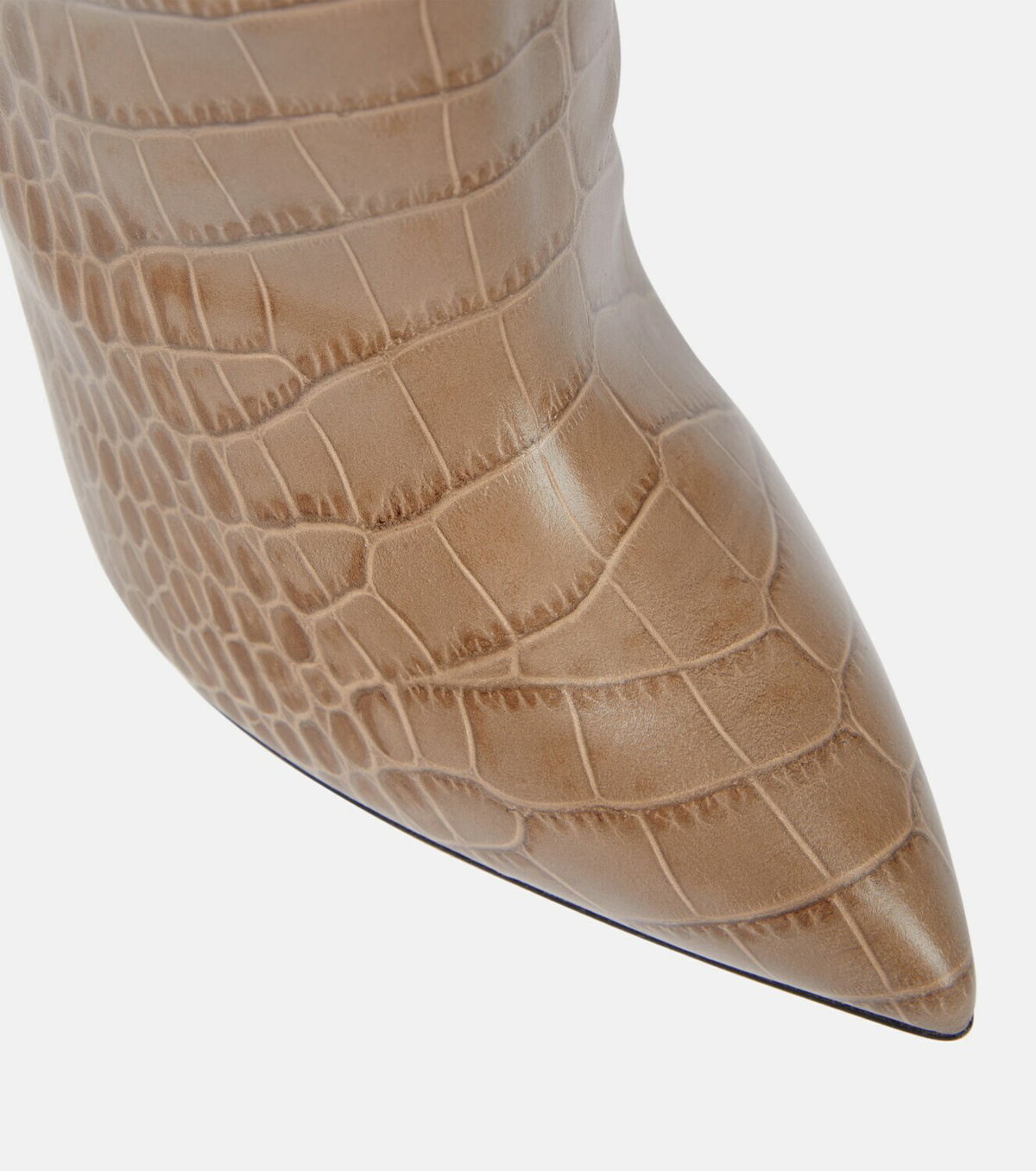 Paris Texas Croc-effect leather knee-high boots Paris Texas