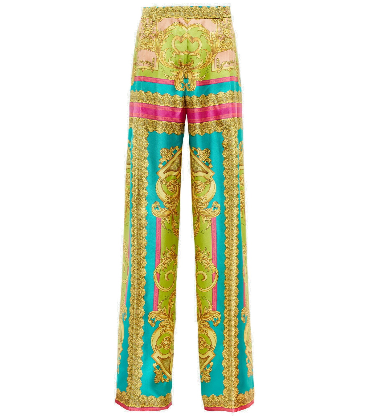 Versace - Barocco Goddess silk wide-leg pants Versace