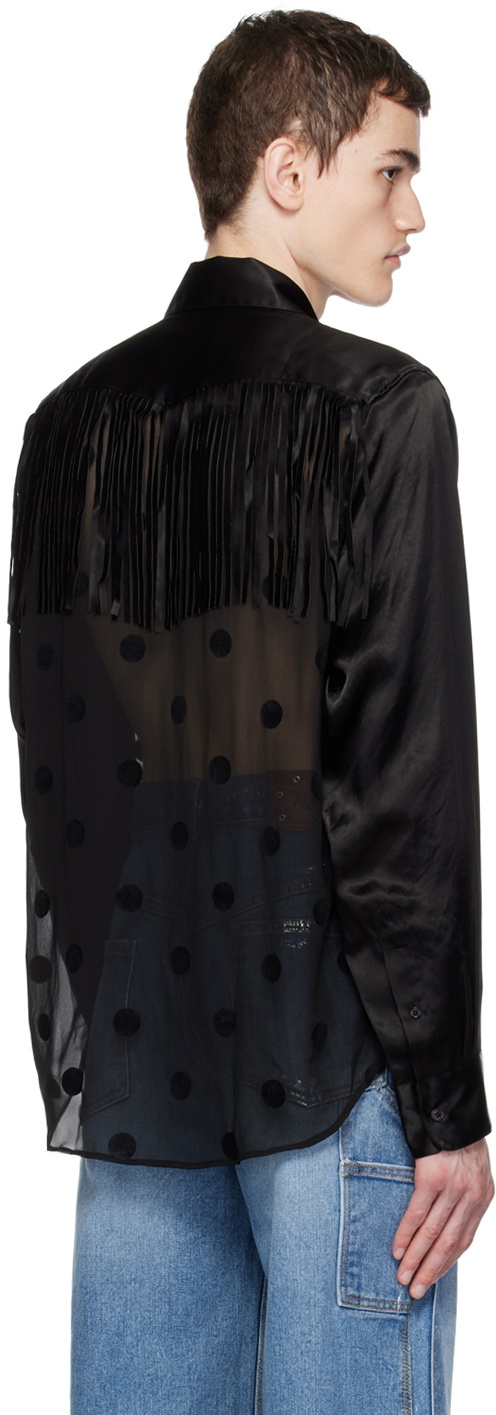 Martine Rose Black Fringe Shirt Martine Rose