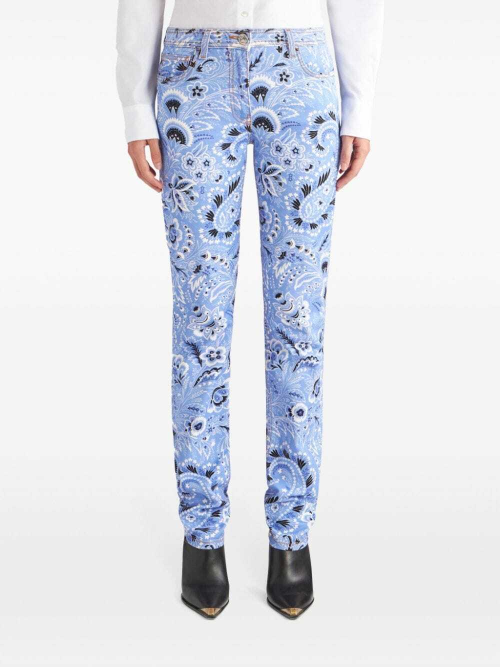 ETRO - Printed Denim Jeans Etro