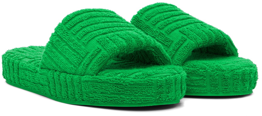 Bottega Veneta Green Resort Sponge Sandals Bottega Veneta