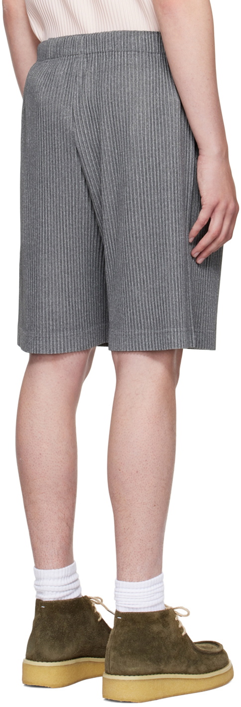 Homme Plissé Issey Miyake Grey Polyester Shorts Homme Plisse Issey Miyake