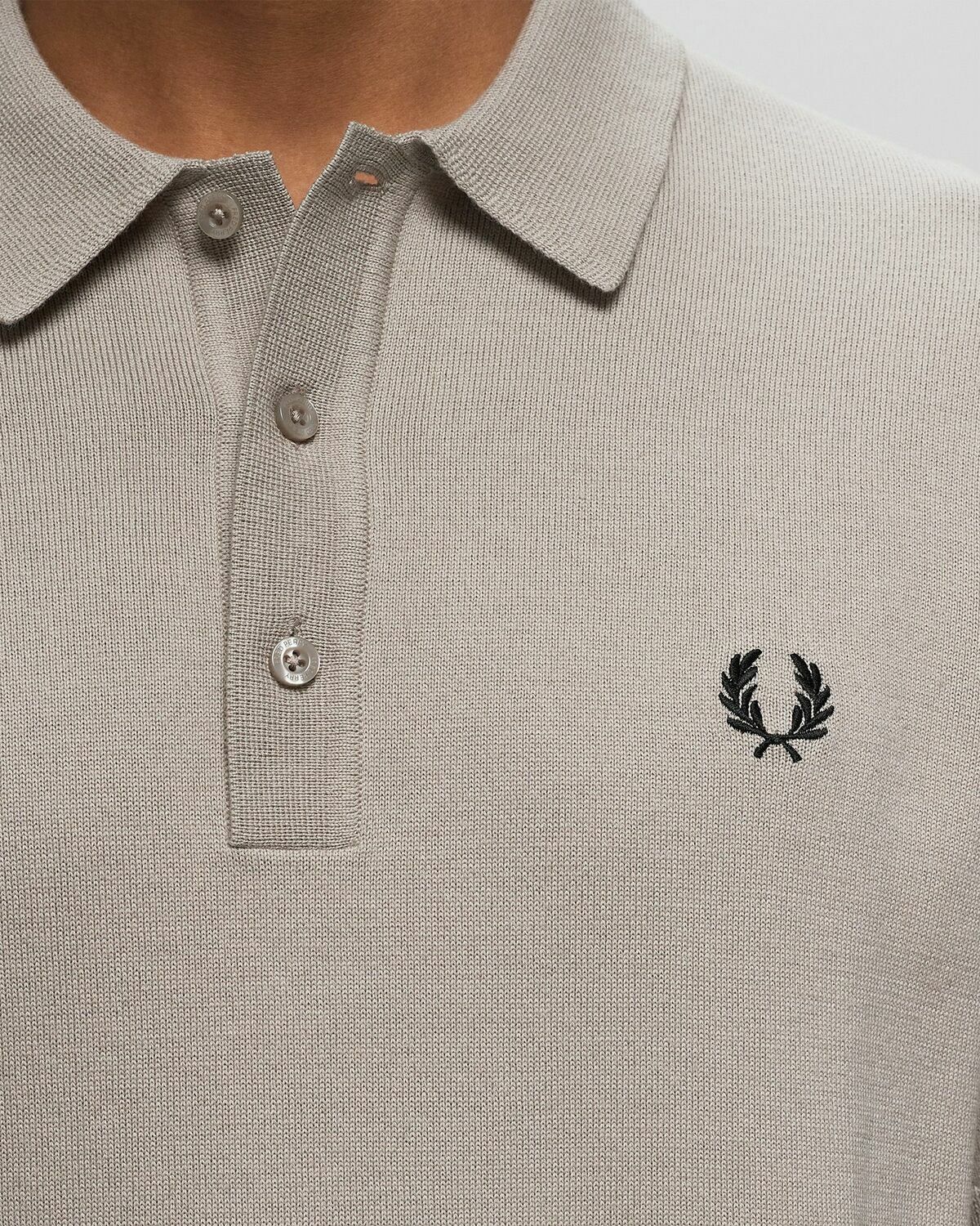 Fred Perry Classic Knitted Shirt White Polos Fred Perry