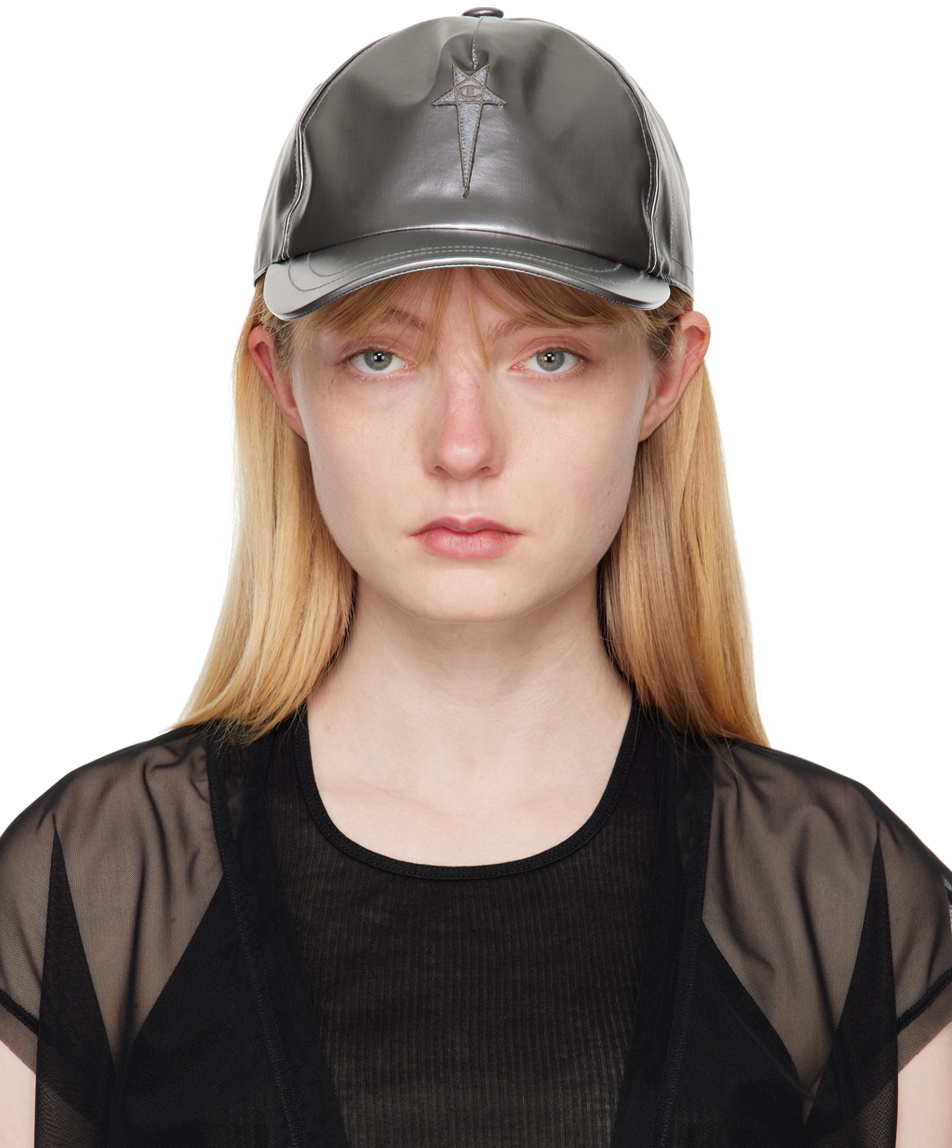 Rick Owens Silver Champion Edition Nylon Baseball Cap Rick Owens