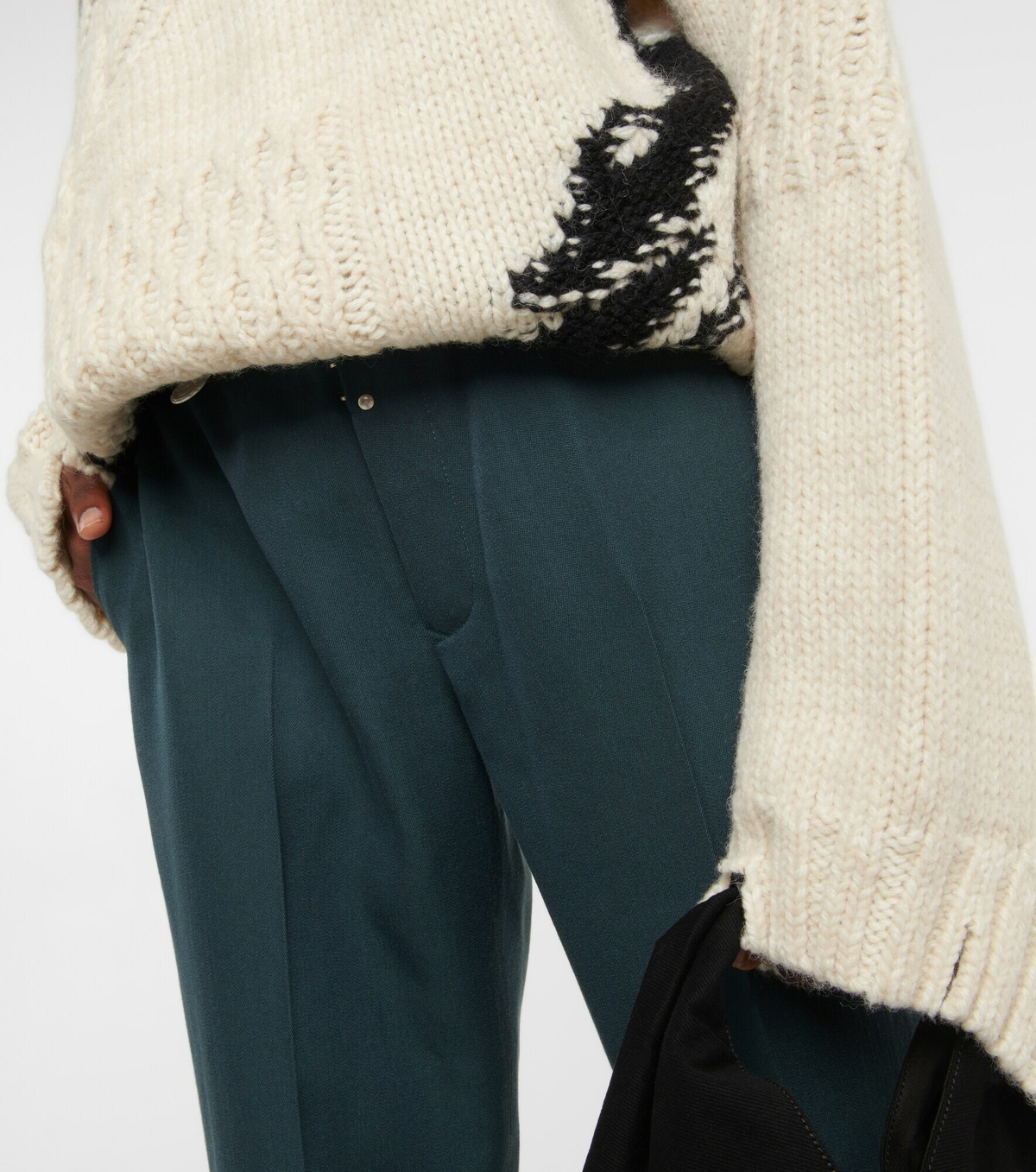 MM6 Maison Margiela - Wide-leg wool-blend pants MM6 Maison Margiela