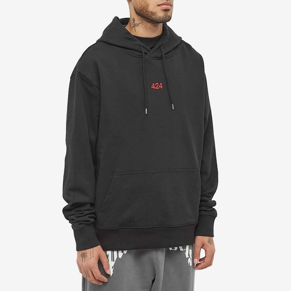 424 Men's Logo Hoody in Black 424
