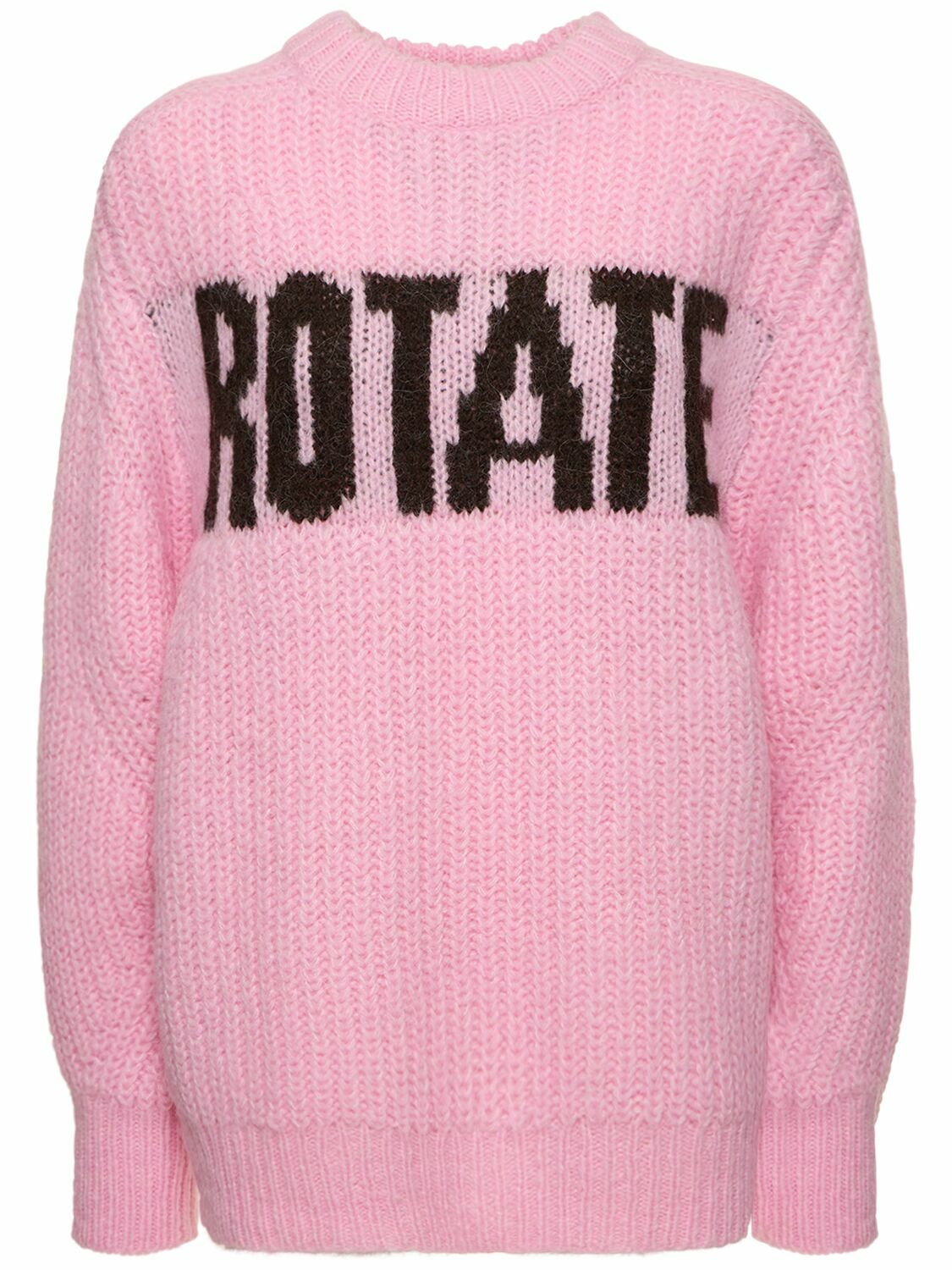 ROTATE Logo Oversize Wool Blend Knit Sweater ROTATE Birger Christensen