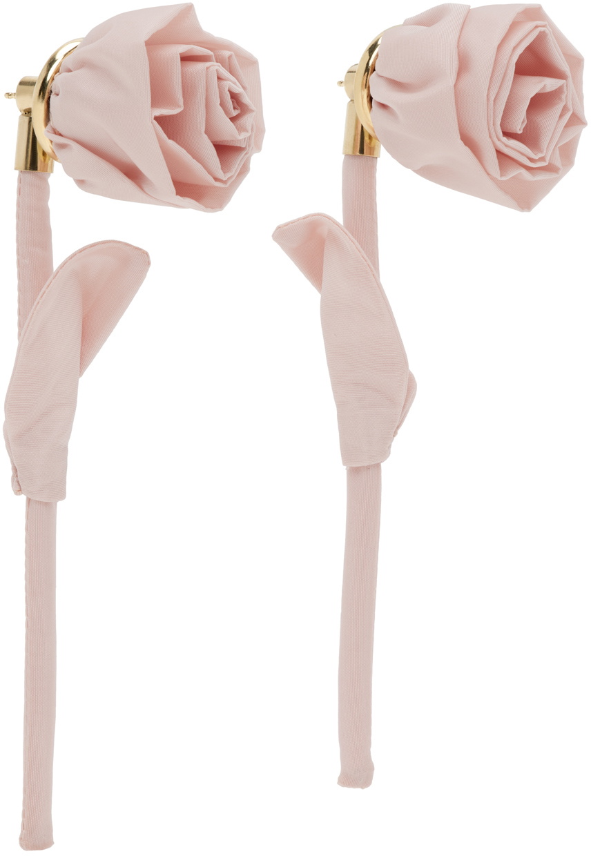 Simone Rocha Pink Rose Earrings Simone Rocha