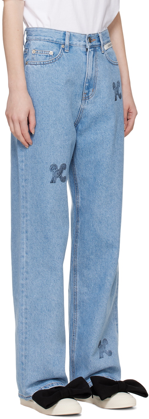 KIMHĒKIM Blue Stamped Jeans KIMHĒKIM