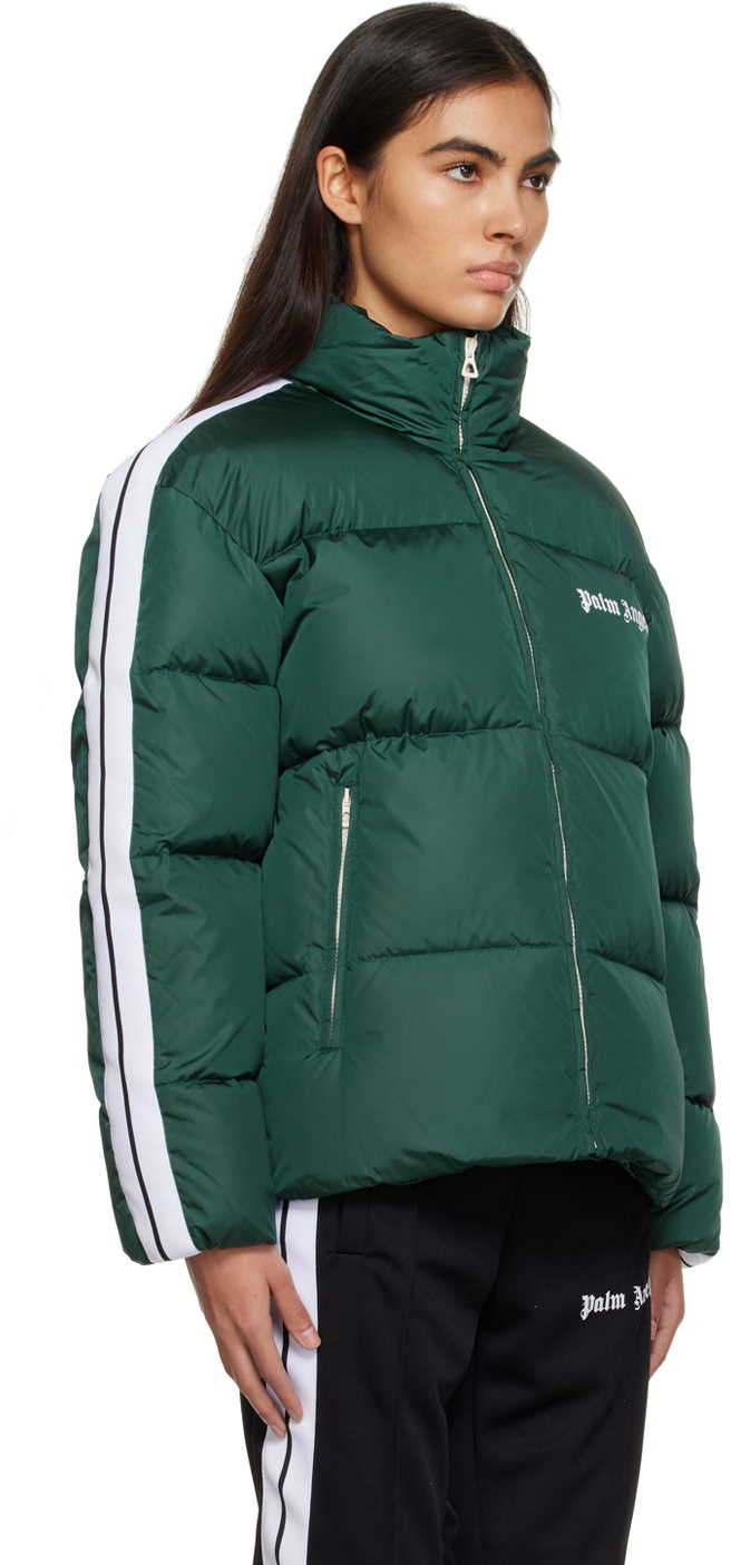 Palm Angels Green Track Down Jacket Palm Angels