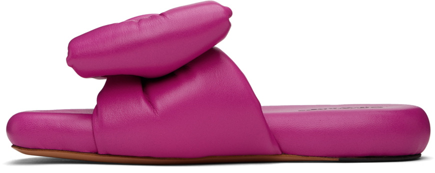 Off-White Pink Bow Padded Slides Off-White