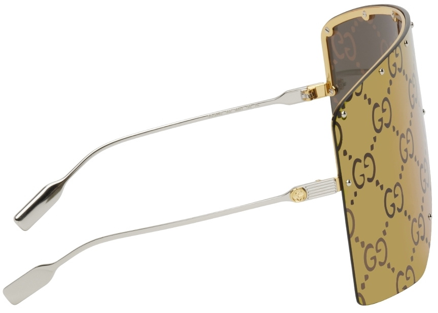 Gucci Gold GG Mask Sunglasses Gucci