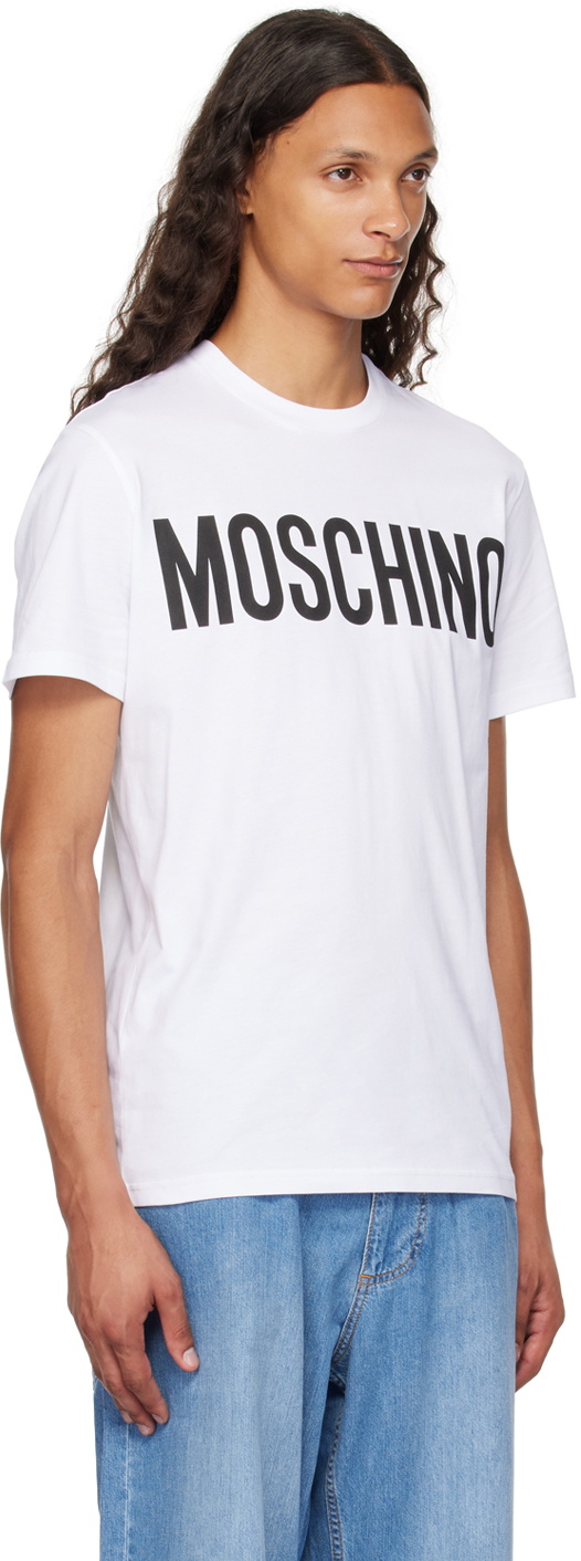 Moschino White Printed-Logo T-Shirt Moschino
