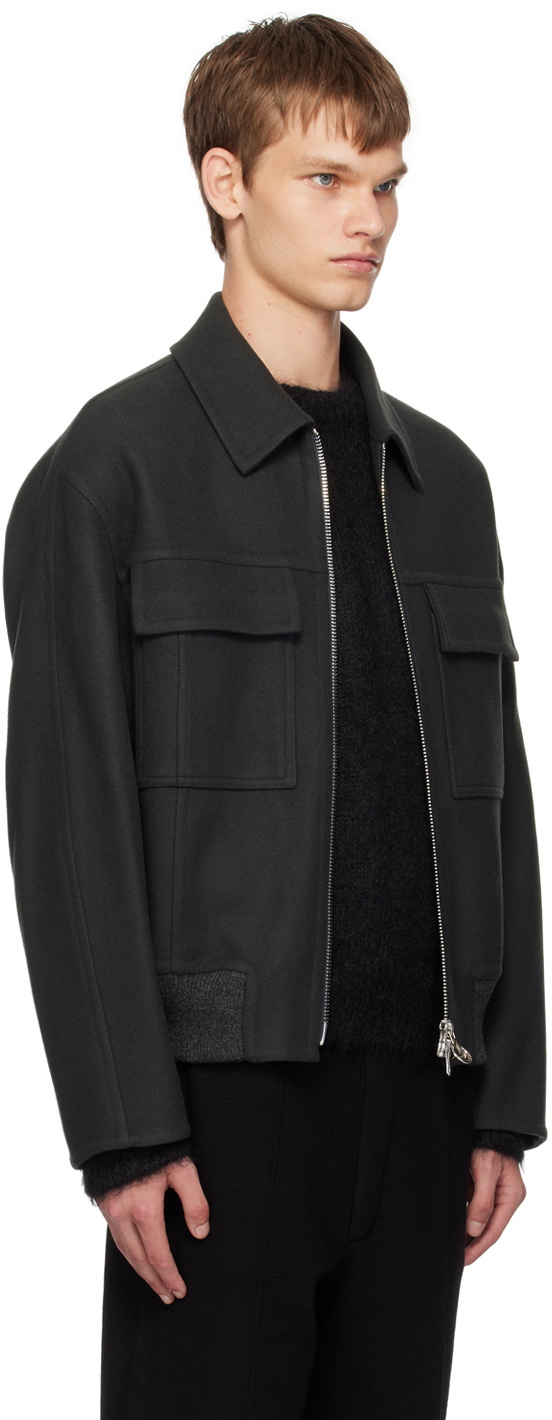 Solid Homme Gray Zip-Up Jacket Solid Homme