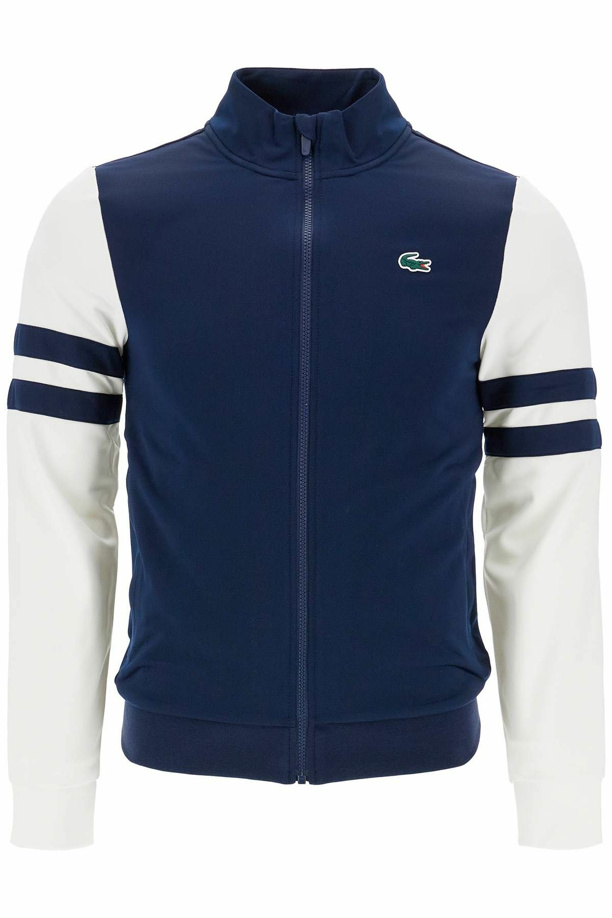 LACOSTE full zip sweatshirt with contrasting sleeves Blue Lacoste