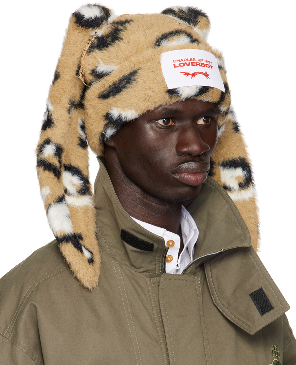 Charles Jeffrey LOVERBOY Brown Fluffy Chunky Rabbit Beanie Charles ...
