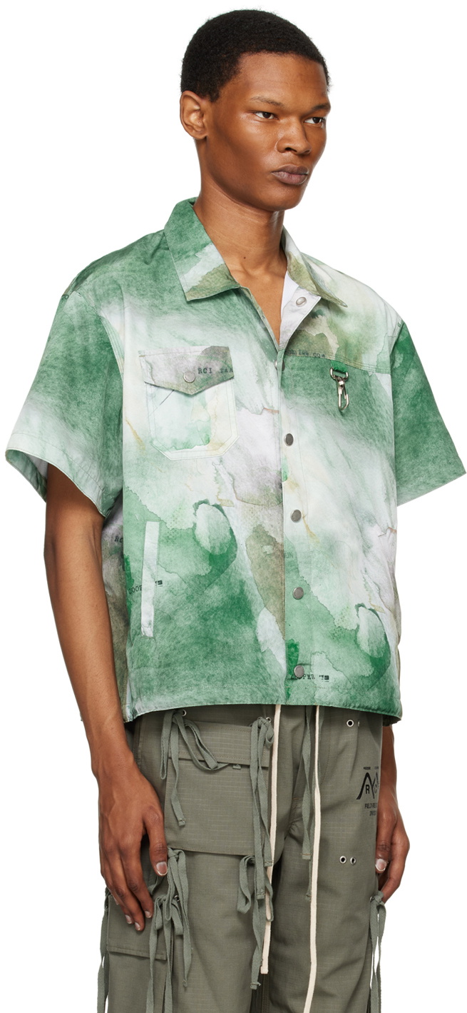 Reese Cooper Green Printed Jacket Reese Cooper
