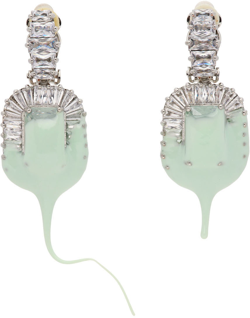 Ottolinger SSENSE Exclusive Green Otto Earrings Ottolinger