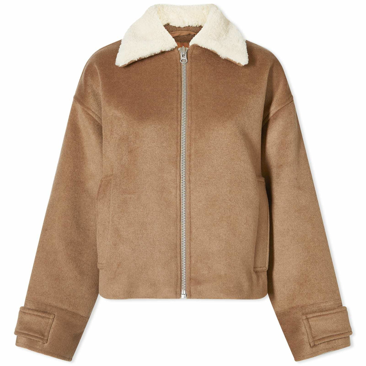 Meotine Women's Mimi Wool Jacket in Brown Meotine