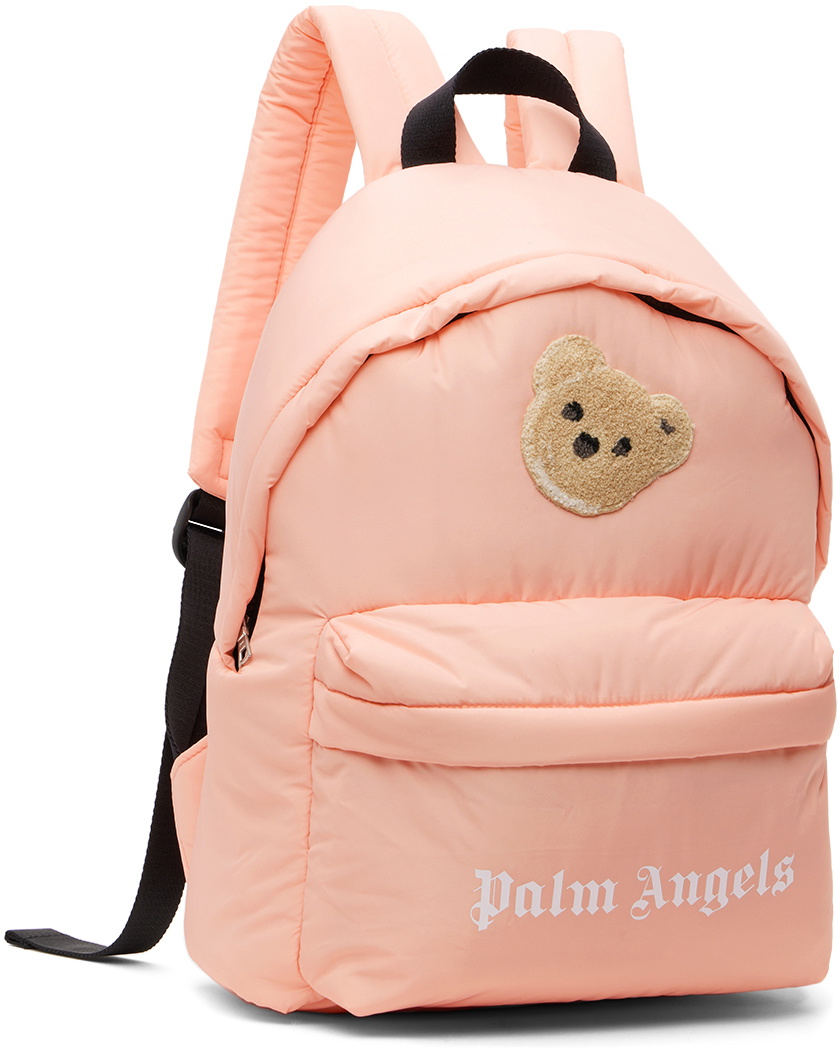 Palm Angels Kids Pink Bear Backpack Palm Angels