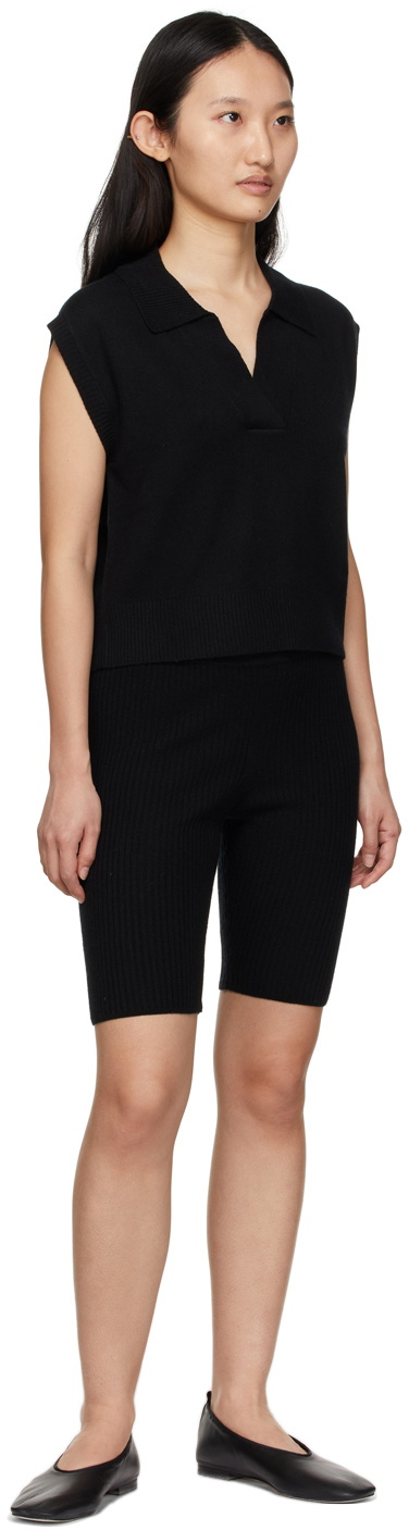 Loulou Studio Black Cashmere Pagan Polo Loulou Studio