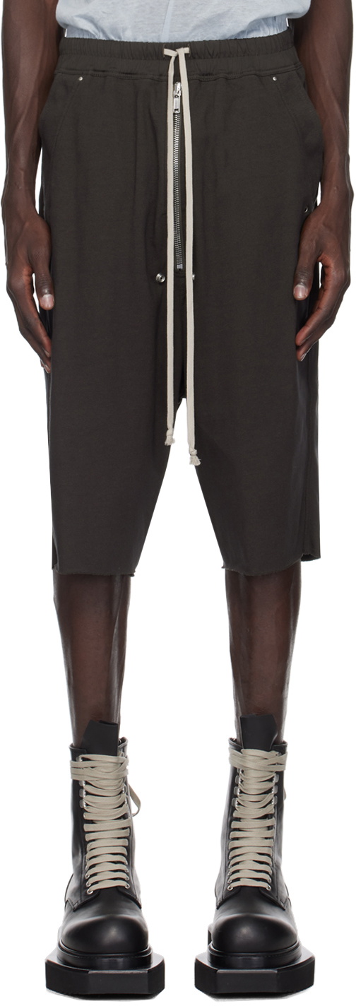 Rick Owens Gray Porterville Bela Pods Shorts Rick Owens