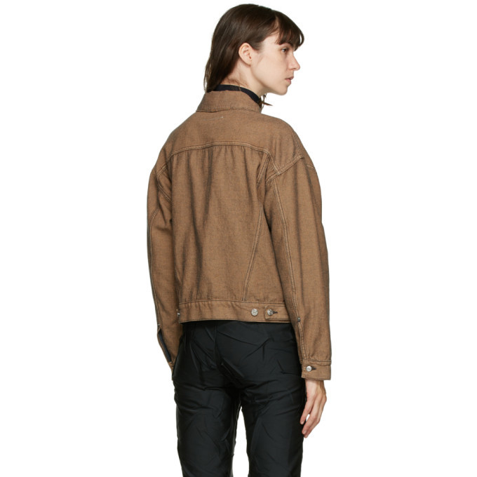 MM6 Maison Margiela Brown Denim Jacket MM6 Maison Margiela