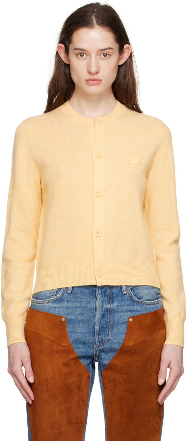Acne Studios Yellow Patch Cardigan Acne Studios
