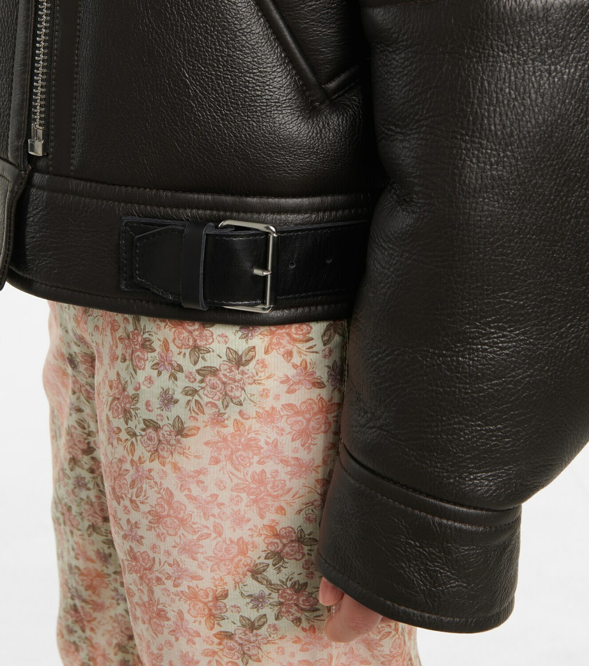Acne Studios - Shearling and leather biker jacket Acne Studios