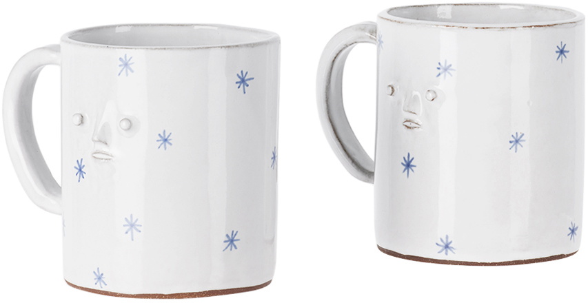 Rami Kim Studio White & Blue Lucy Mug Set Rami Kim Studio