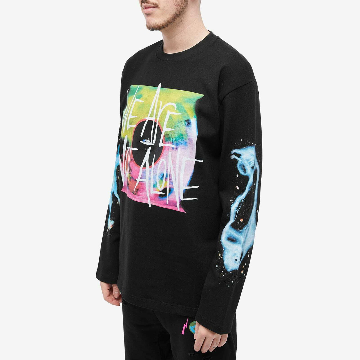 Members of the Rage Men's Long Sleeve Space Graphic T-Shirt in Black ...