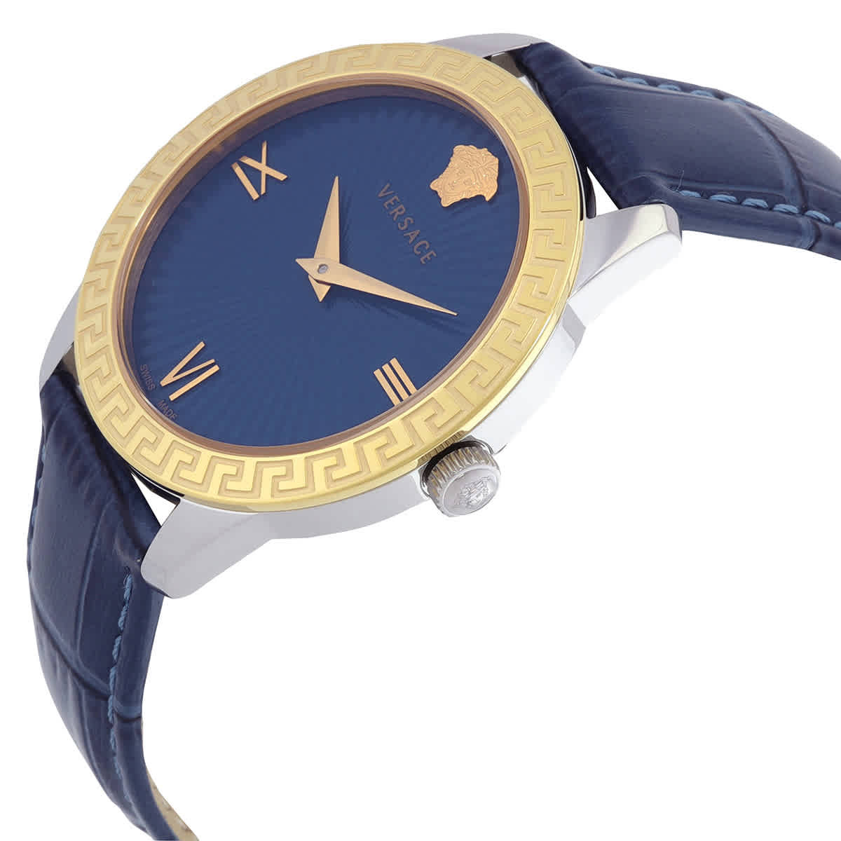 Versace Greca Signature Quartz Blue Dial Ladies Watch VEVC00219 Versace