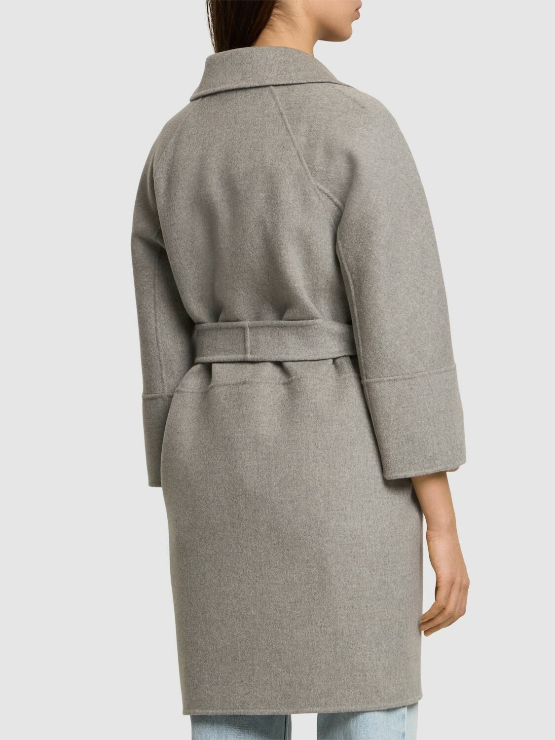 'S MAX MARA Arona Belted Wool Midi Coat S Max Mara