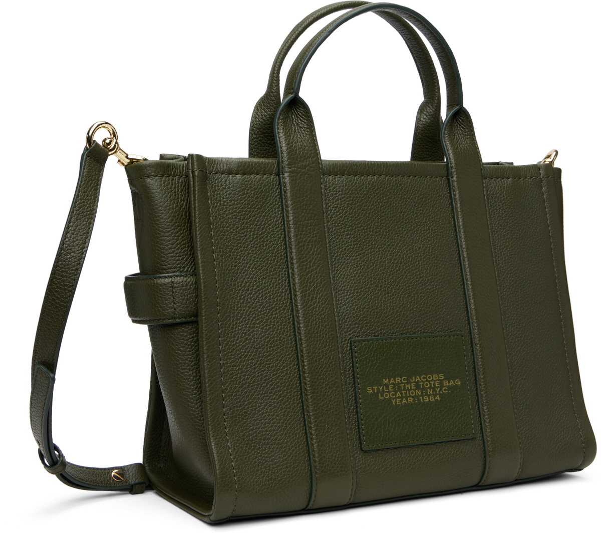 Marc Jacobs Green 'The Leather Medium' Tote Marc Jacobs