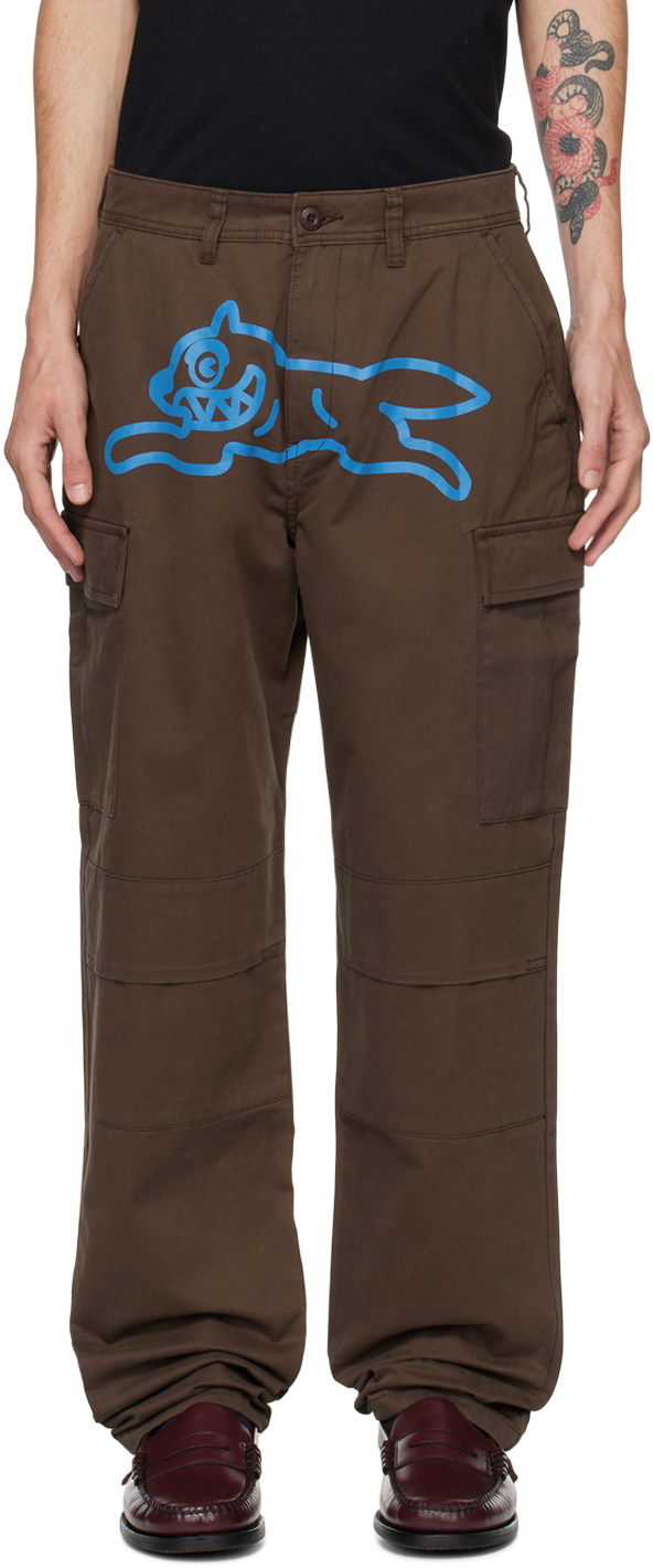 ICECREAM Brown Running Dog Cargo Pants ICECREAM