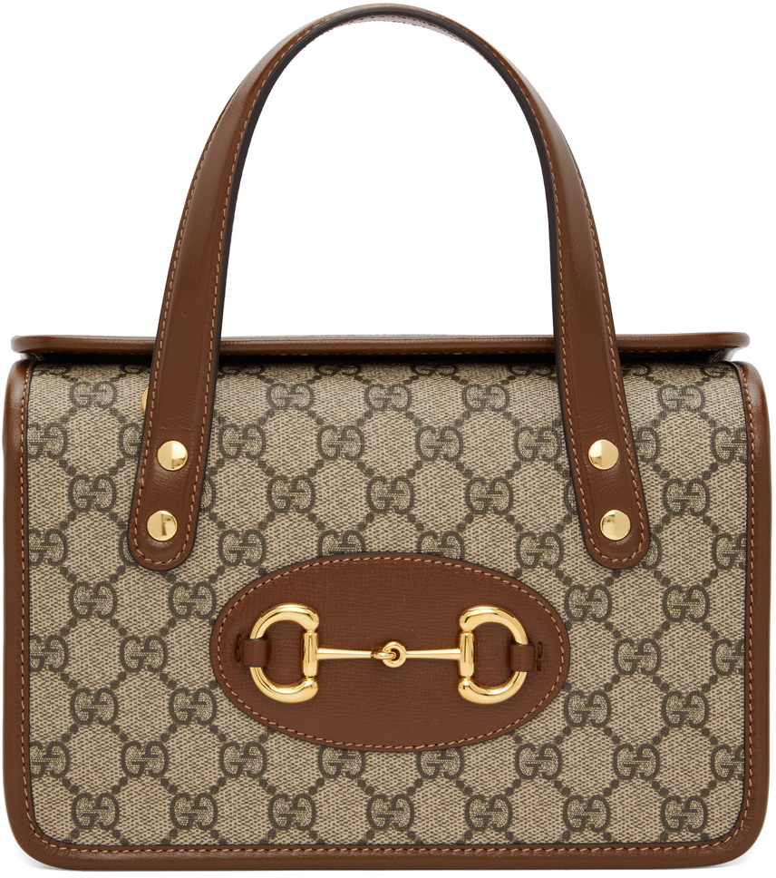 Gucci Beige 'Gucci 1955' GG Supreme Mini Horsebit Bag Gucci