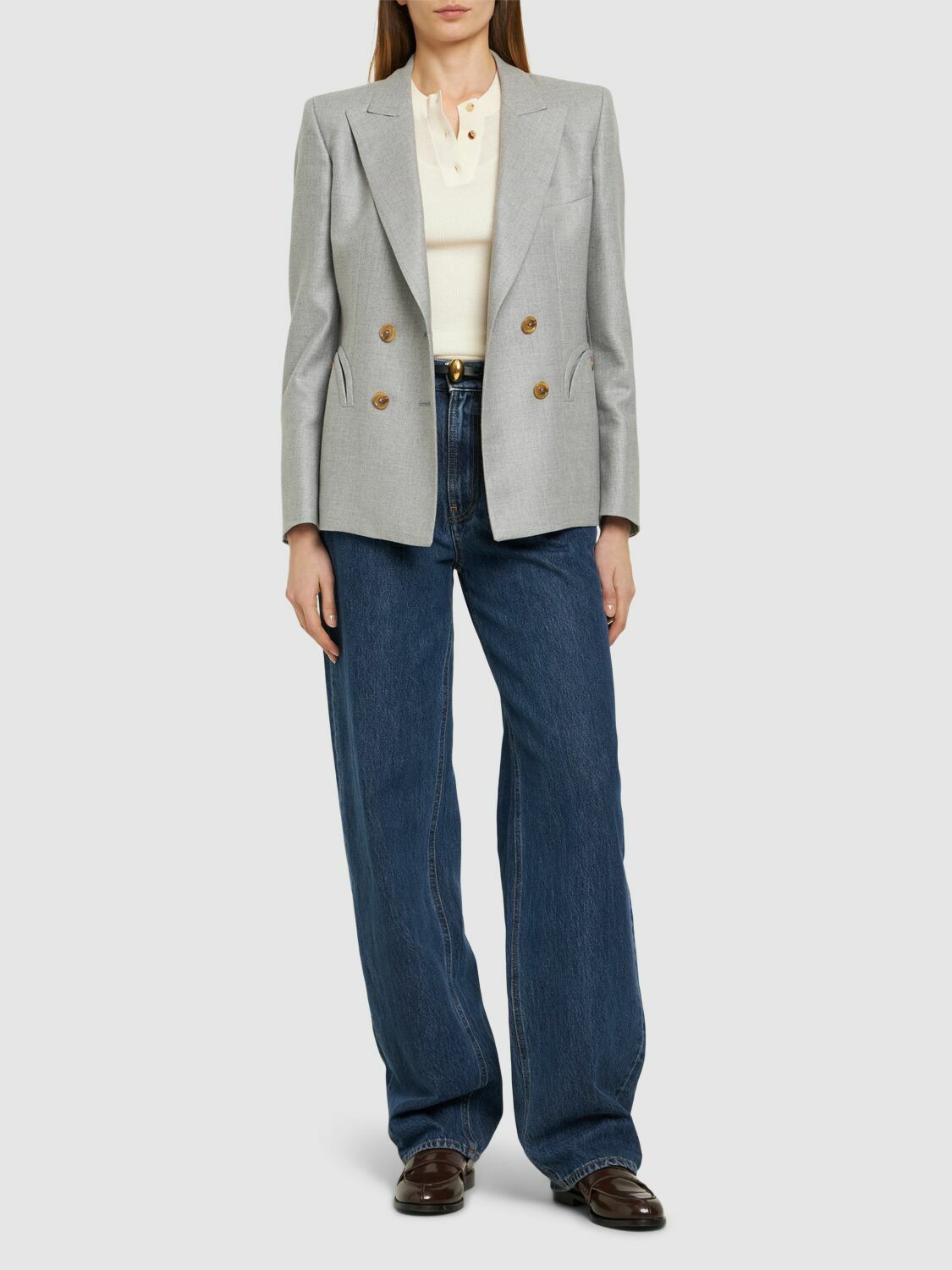 BLAZÉ MILANO Alithia Stone Charmer Silk & Wool Blazer Blaze Milano